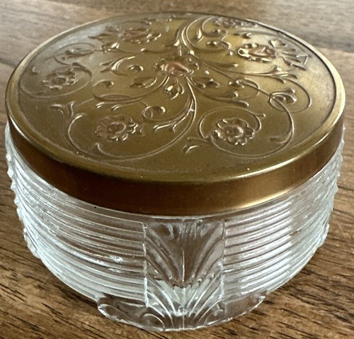 Vintage Vanity Powder Jar Art Deco | eBay