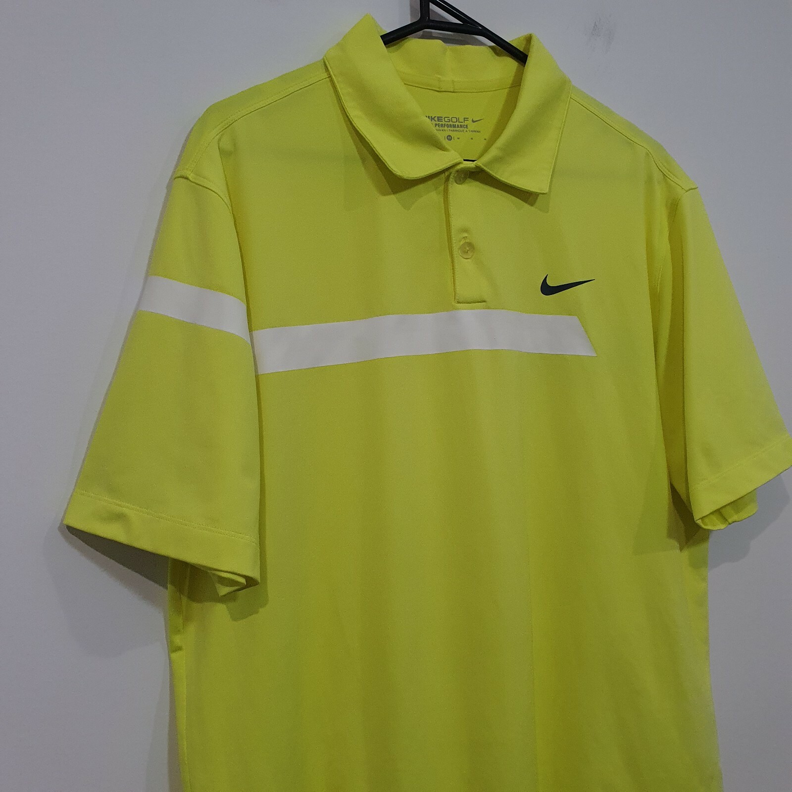 Nike Golf Tour Performance Golf Polo Shirt Size Medium Yellow Dri-Fit ...