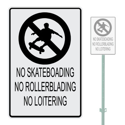 NO SKATEBOARDING NO ROLLERBLADING NO HEAVY DUTY ALUMINUM SIGN 10" x 15 ...