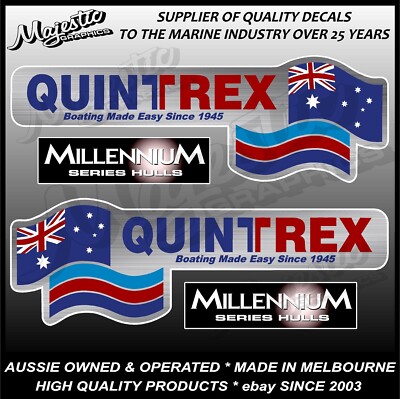 QUINTREX - MILLENNIUM HULLS - Set of 4 Decals - BOAT DECALS | eBay ...