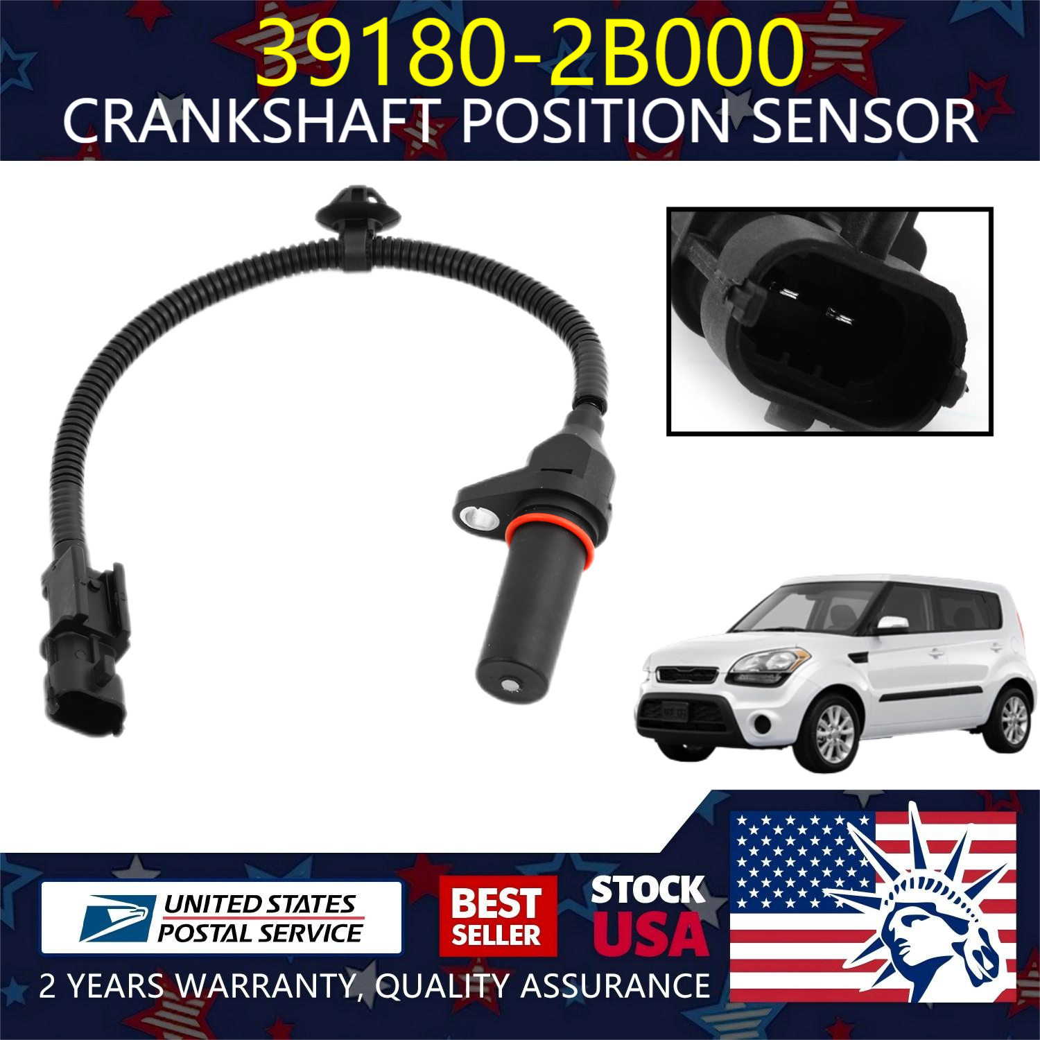 OEM Crankshaft Position Sensor 39180-2B000 For For KIA FORTE 2013 2014 ...