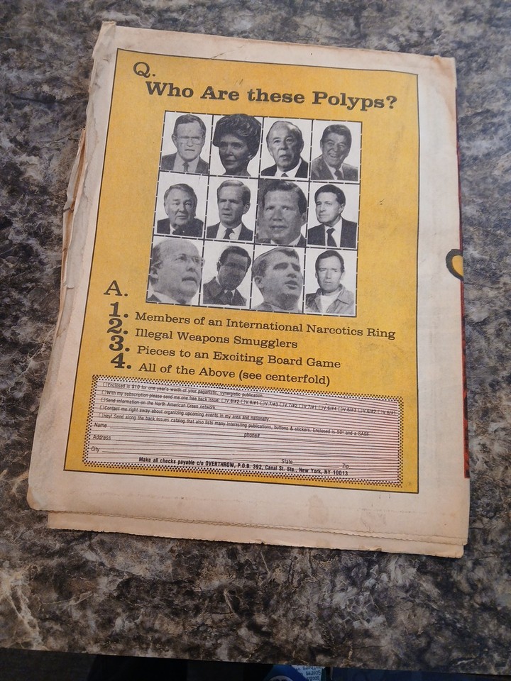 OVERTHROW Yipster Times Spring 1987 CIA Reagan Contras RADICAL ...