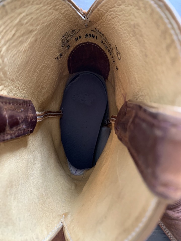 Justin Mens Bender Brown Leather Cowboy Boots 13 D Bent Rail 11" BR ...