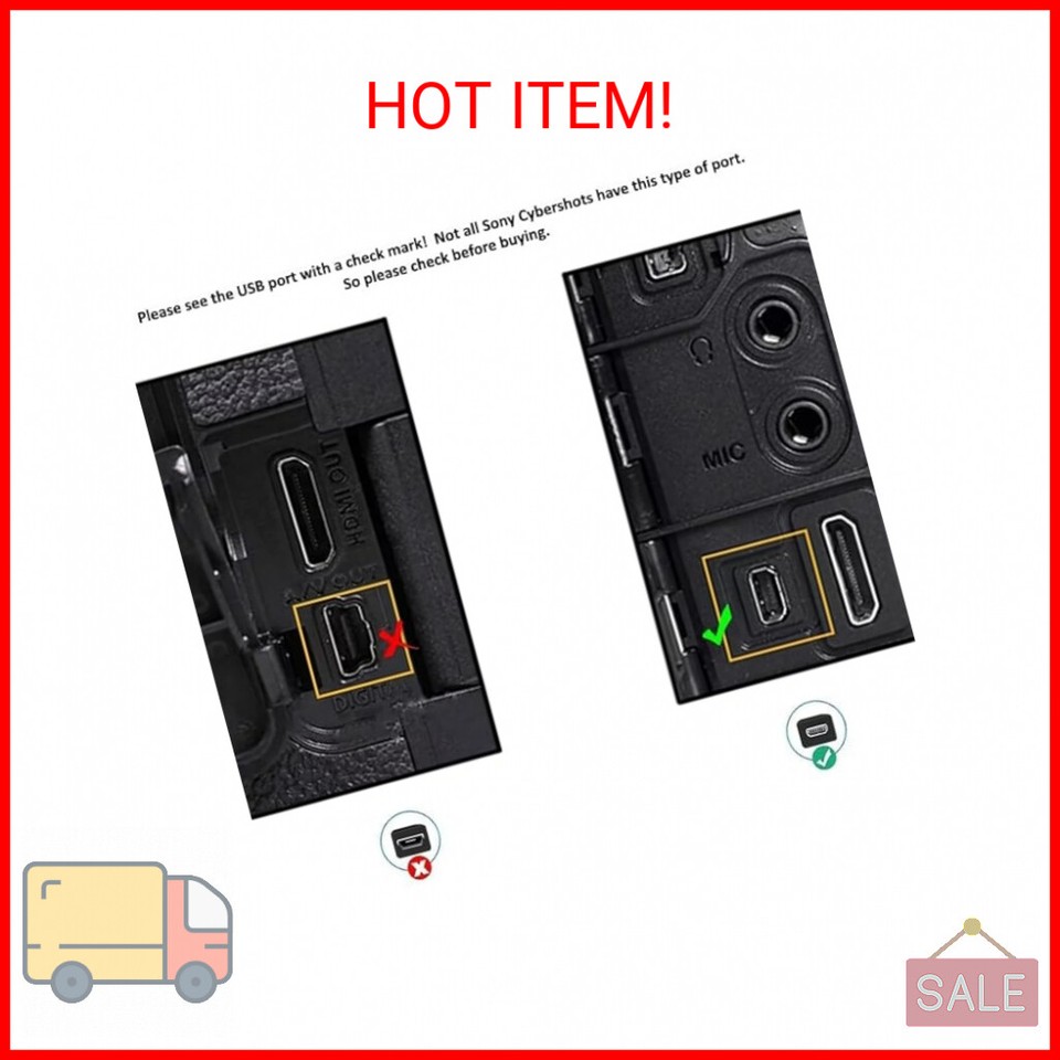 USB PC Data Transfer Battery Charger Cable for Select Sony Cybershot ...