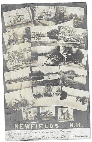 Newfields, NH New Hampshire 1907 RPPC Postcard, 18 Views, Churches ...