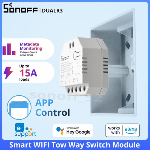 SONFF DUALR3 Dual Relay module WIFI intelligent Custom Mini switch 2 ...