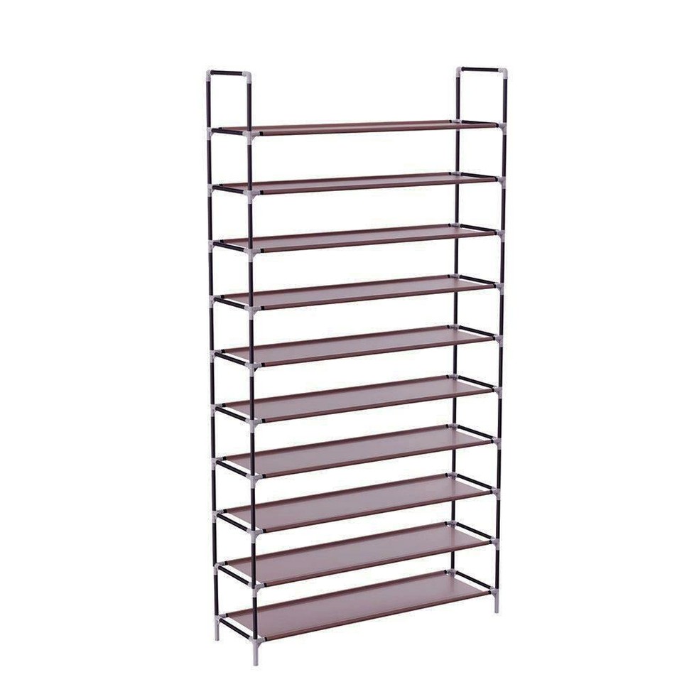 10 Tier 50 Pair Waterproof Shoe Rack Organizer Storage Shelves Free ...