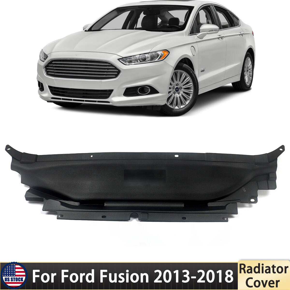 Front Upper Radiator Support Cover Black For 2013-2018 Ford Fusion ...