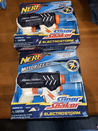 NERF 2011 SUPER SOAKER ELECTROSTORM Lot Set 2 New NIP Motorized ...
