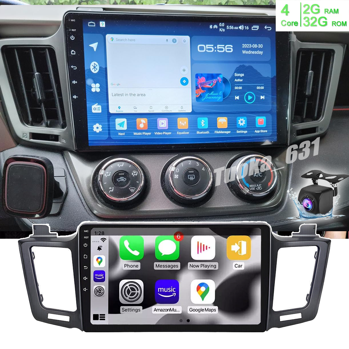 GPS Head Unit For Toyota RAV4 2013 2014 2015 2016 2017 Android Car ...