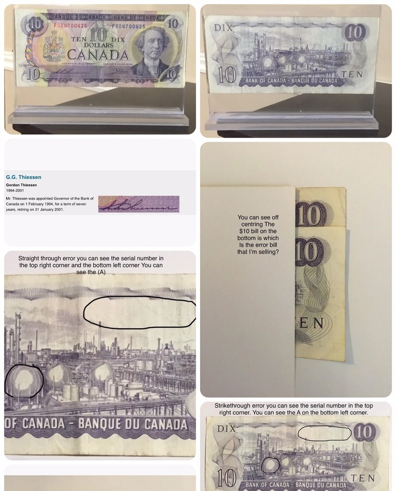 1971 Canada Ten Dollar Bill Bank Of Canada Note FDD4700425 ...