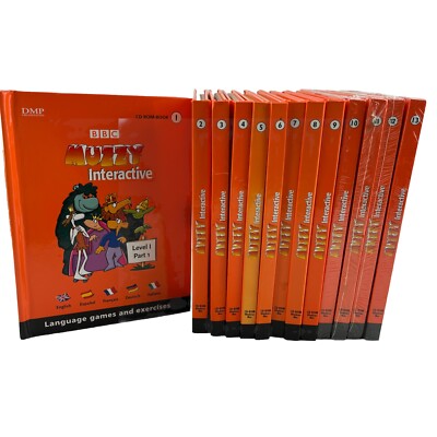 BBC Muzzy Level 1 ROM-Book Interactive Games And Exercises Lot of 13 ...