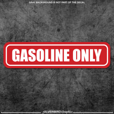 Gasoline Only sticker fuel door vinyl label gas tank vehicle truck ...