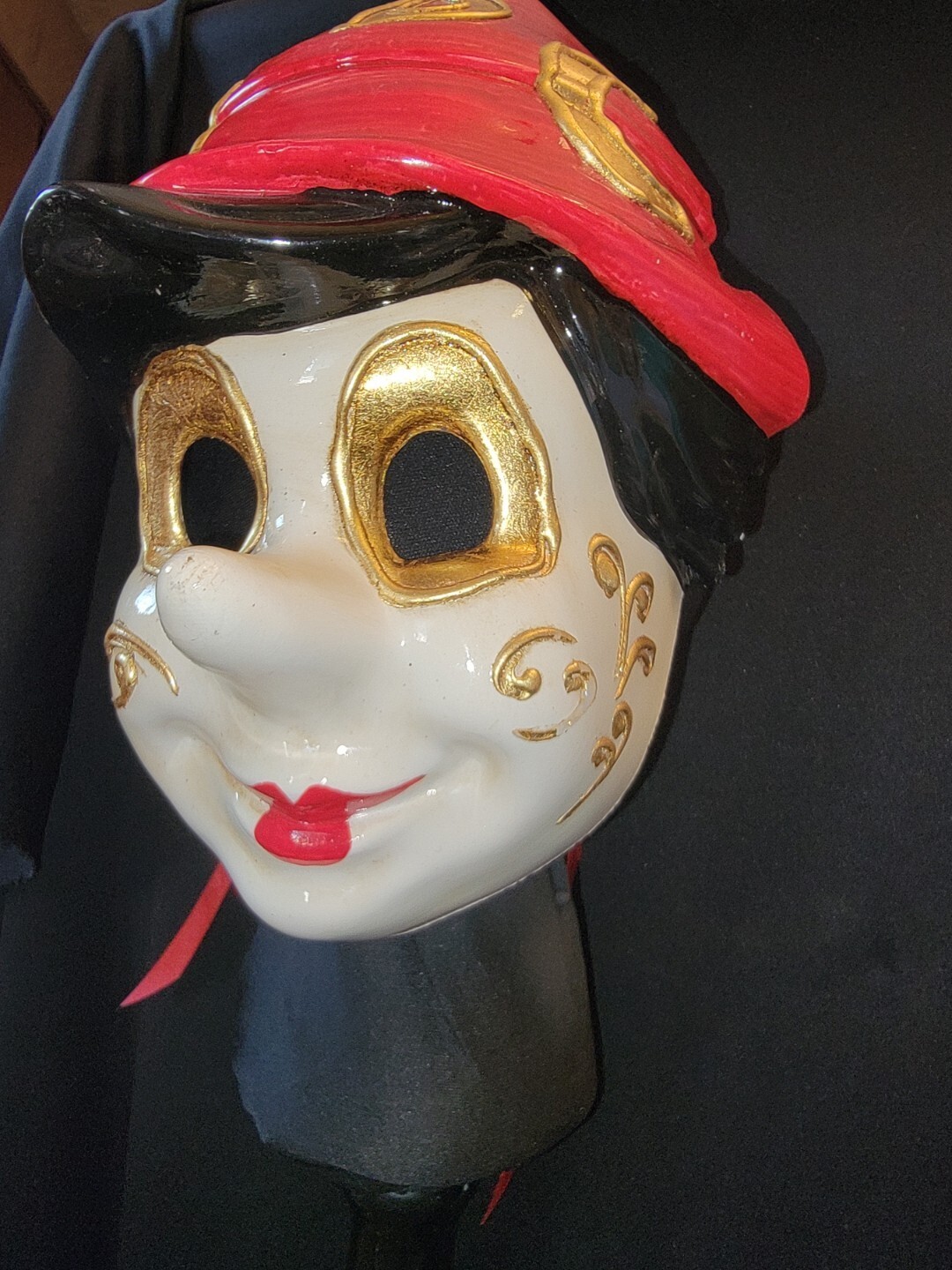 Venetian Mask Full Face Pinocchio Childs Mask - Gem