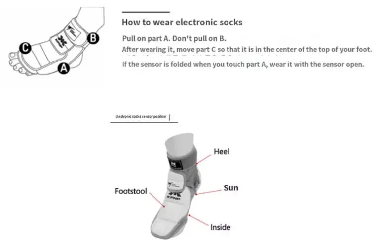 Genuine KPNP Taekwondo Electronic Socks E-Foot Protector 1 Set Express ...