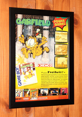 1992 The Real Ghostbusters / Garfield Labyrinth Game Boy Poster / Ad ...