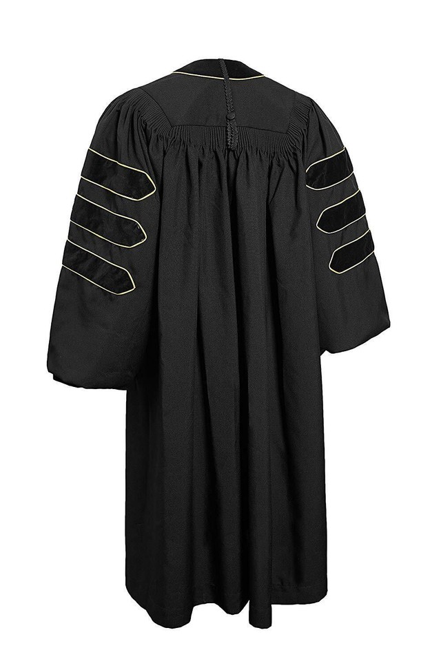 GraduationMall Deluxe Doctoral Graduation Gown for Faculty and ...