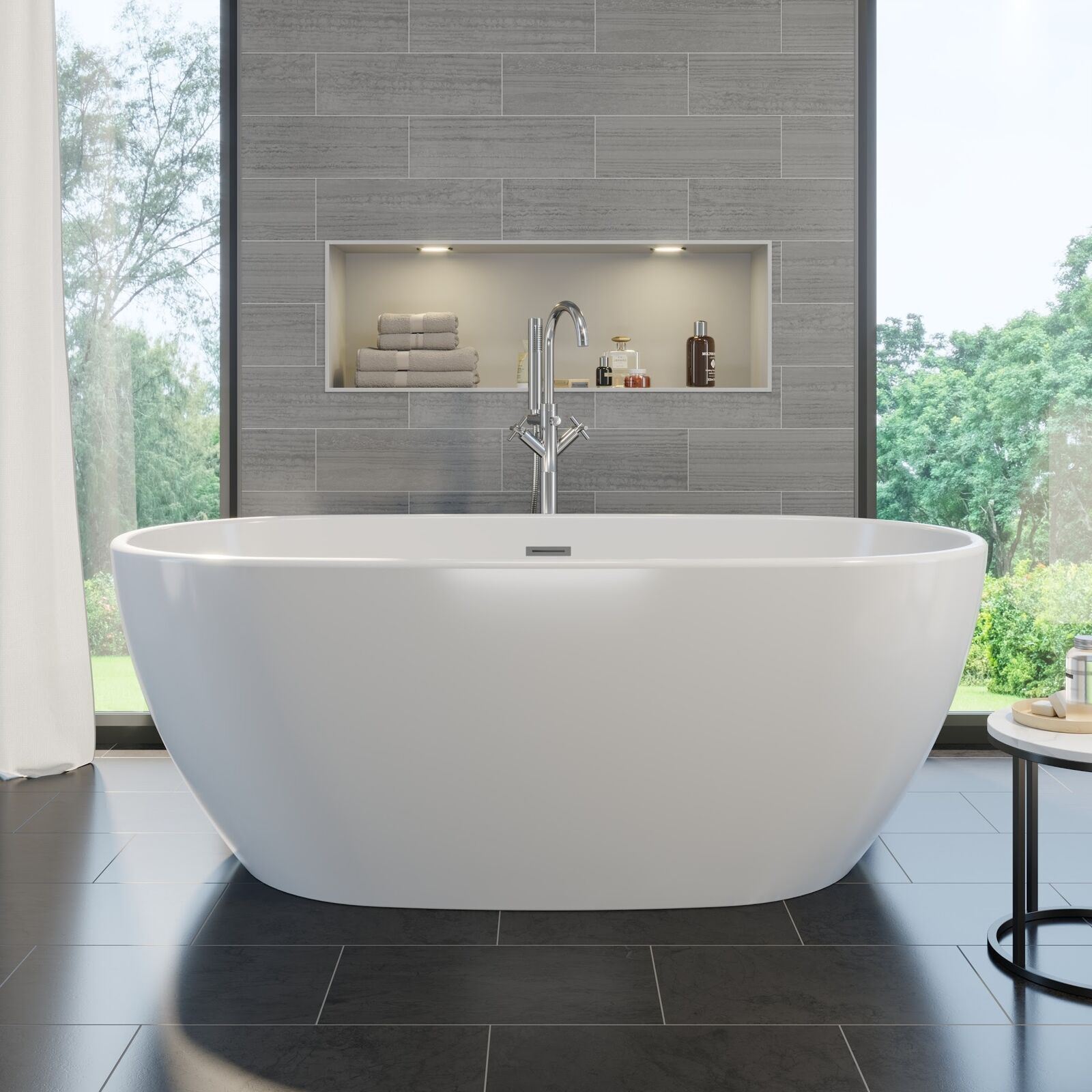 Modern Freestanding Baths Bathroom Luxury Large Bath Tub Acrylic Built ...