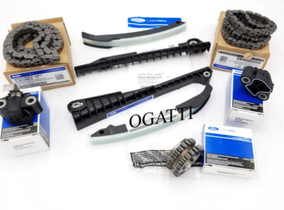 6.8L TIMING CHAIN KIT COMBO BRAND NEW FORD OEM SET 9 V10 SOHC E-150-350 ...