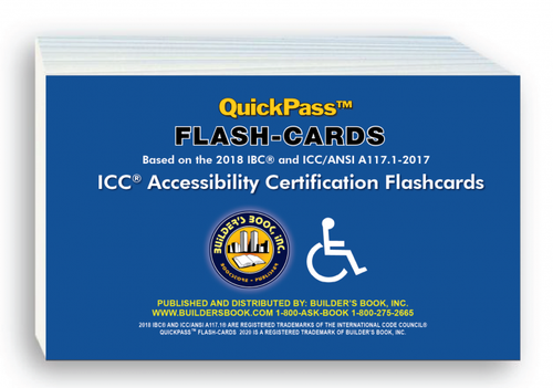 Accessibility Cert. QuickPass Flash-Cards based on 2018 IBC & ANSI A117 ...