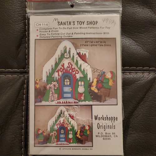 Santas Toy Shop 41 x 60 Inch 3 Piece Yard Display Workshoppe Originals ...
