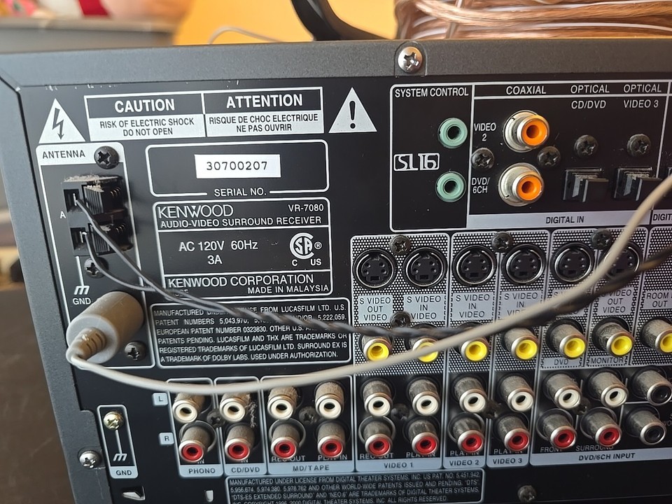 Kenwood VR-7080 Surround Receiver with THX Surround EX, Dolby EX BUNDLE ...