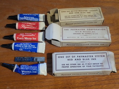 PAYMASTER Special System Ink For PAYMASTER Check Imprinters (3 Sets) | eBay