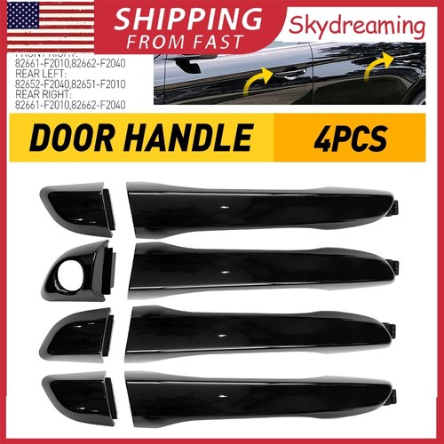 Exterior 4PCS Left+Right Handle Door Fits For 2017-2020 Hyundai Elantra ...