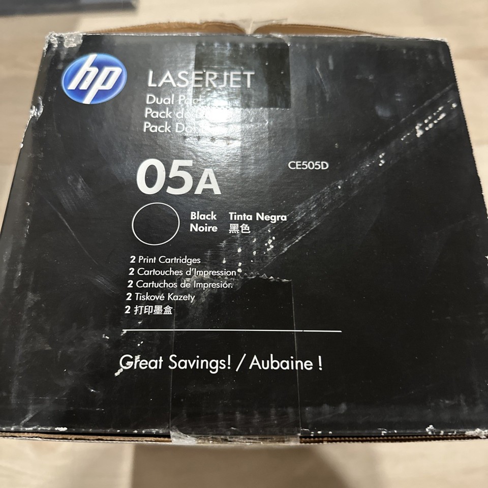 HP 05A CE505D Black Toner Cartridge Dual Pack For LaserJet P2055 P2035 ...