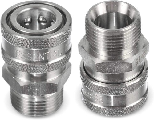 M22 to 3/8 Quick Connect Fitting for High Pressure Washers - 5000 PSI ...