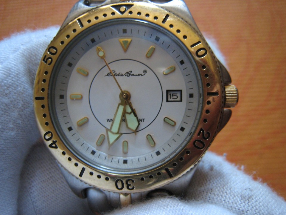 WOMEN'S EDDIE BAUER TWO-TONE STAINLESS STEEL WATCH | eBay