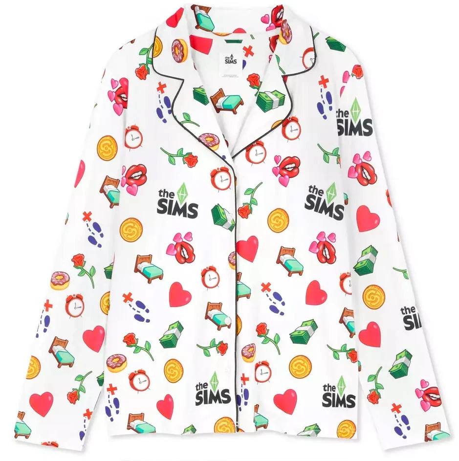 Ladies Boyfriend Pyjamas THE SIMS Women Soft PJs Nightwear Set OFFICIAL ...