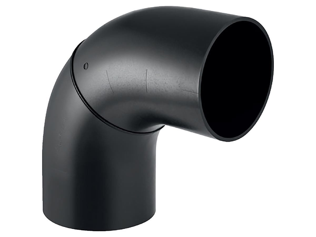 Geberit LONG RADIUS HDPE BEND 90-Degree Black, UV Resistant-200mm,250mm ...