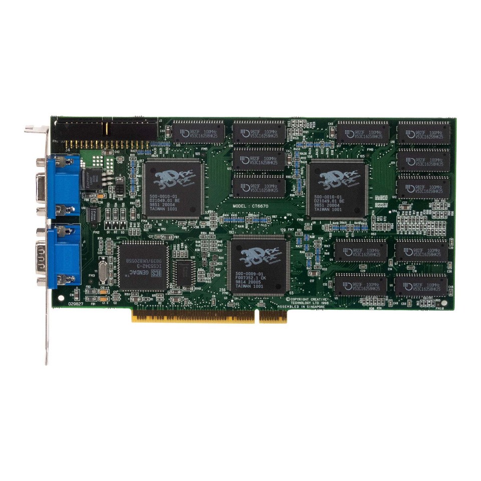 VIDEOKARTE CREATIVE LABS 3D BLASTER CT6670 3Dfx VOODOO 2 12MB PCI BOX ...