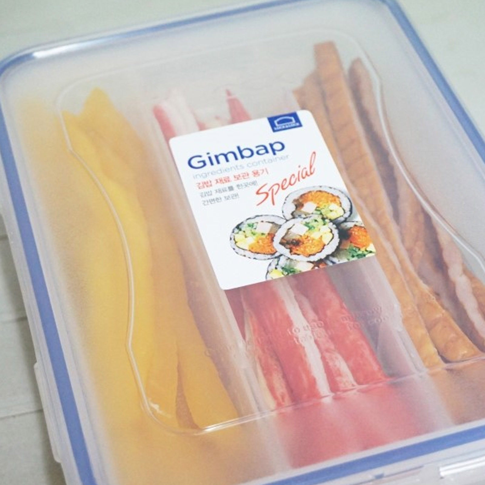 Lock and Lock Food Kimbab Ingredients Container Sausage Roll Sandwiches ...