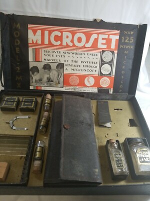 1900's Microset Science Kit Model 2 MX w/125 Power Microscope Carolyn ...