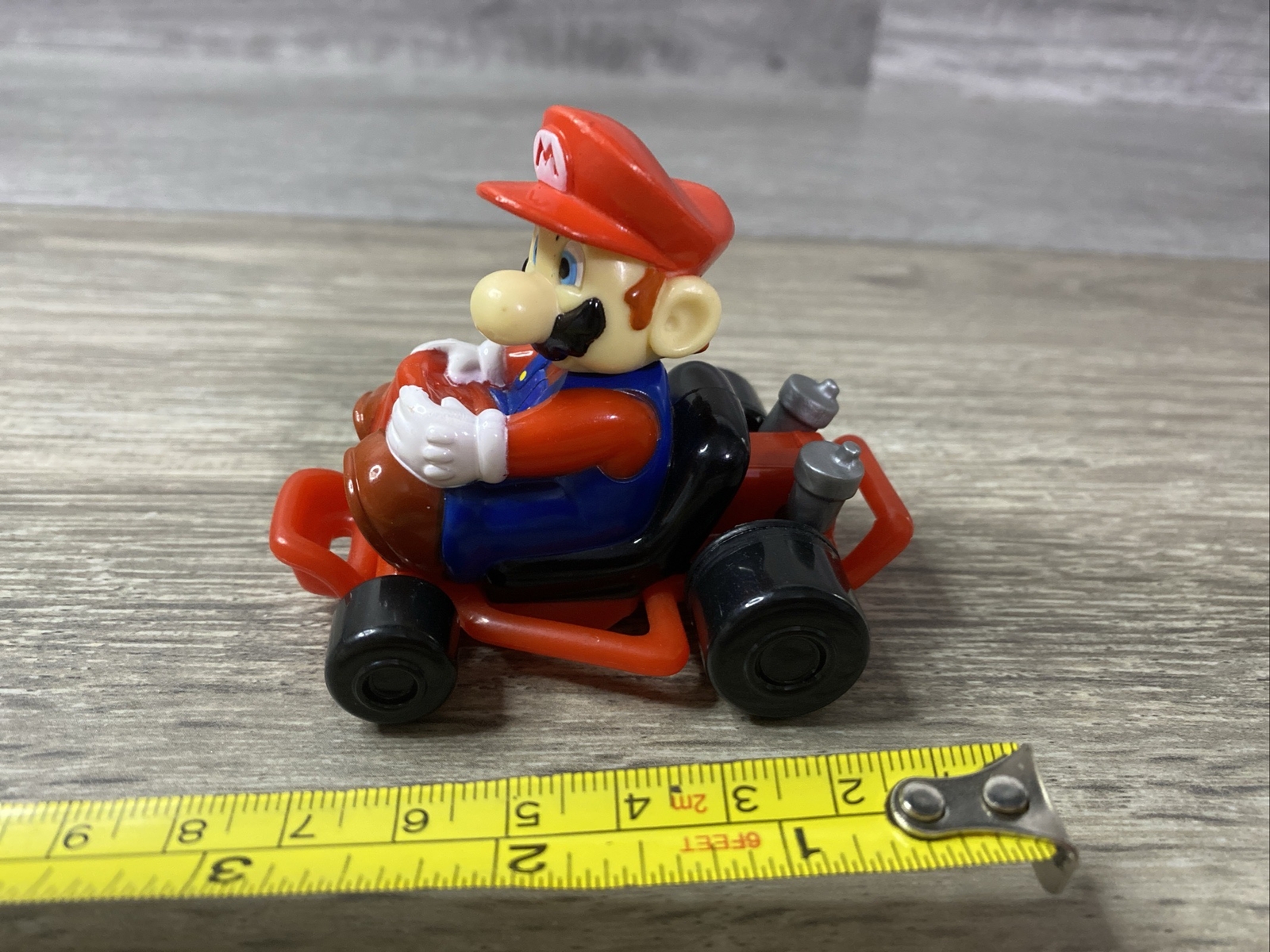 2002 super Mario kart Mario Bros Red Pull back racer car Wendy’s kids ...
