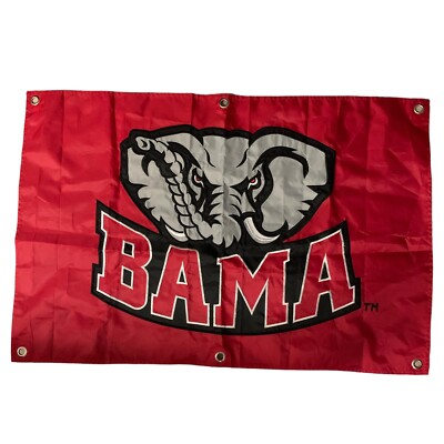 University Of Alabama Flag Elephant Bama Banner 24"x36" Crimson Tide ...