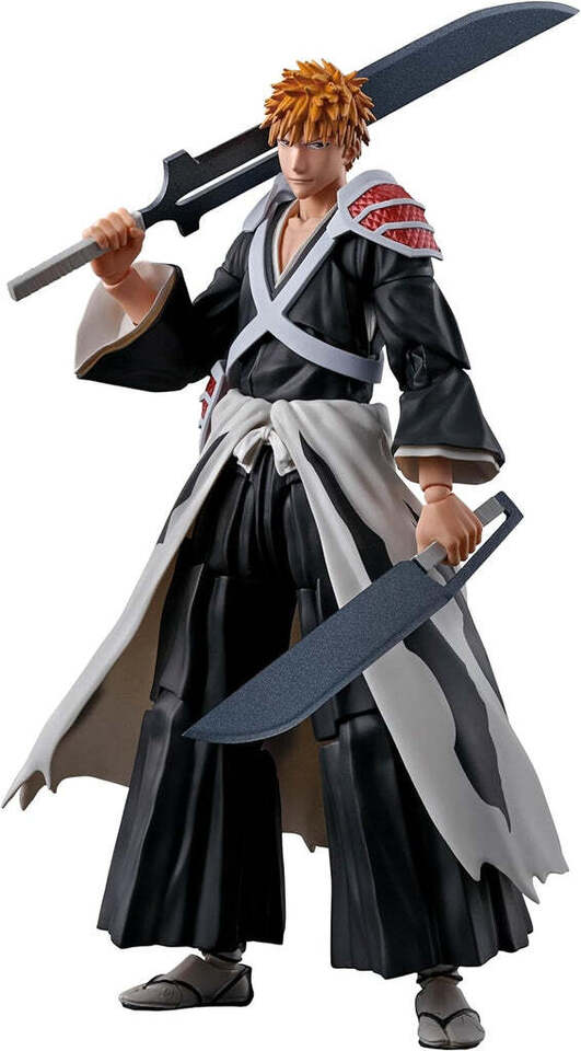 Bleach Ichigo Kurosaki Dual Zangetsu Action Figure S.H. Figuarts Bandai ...