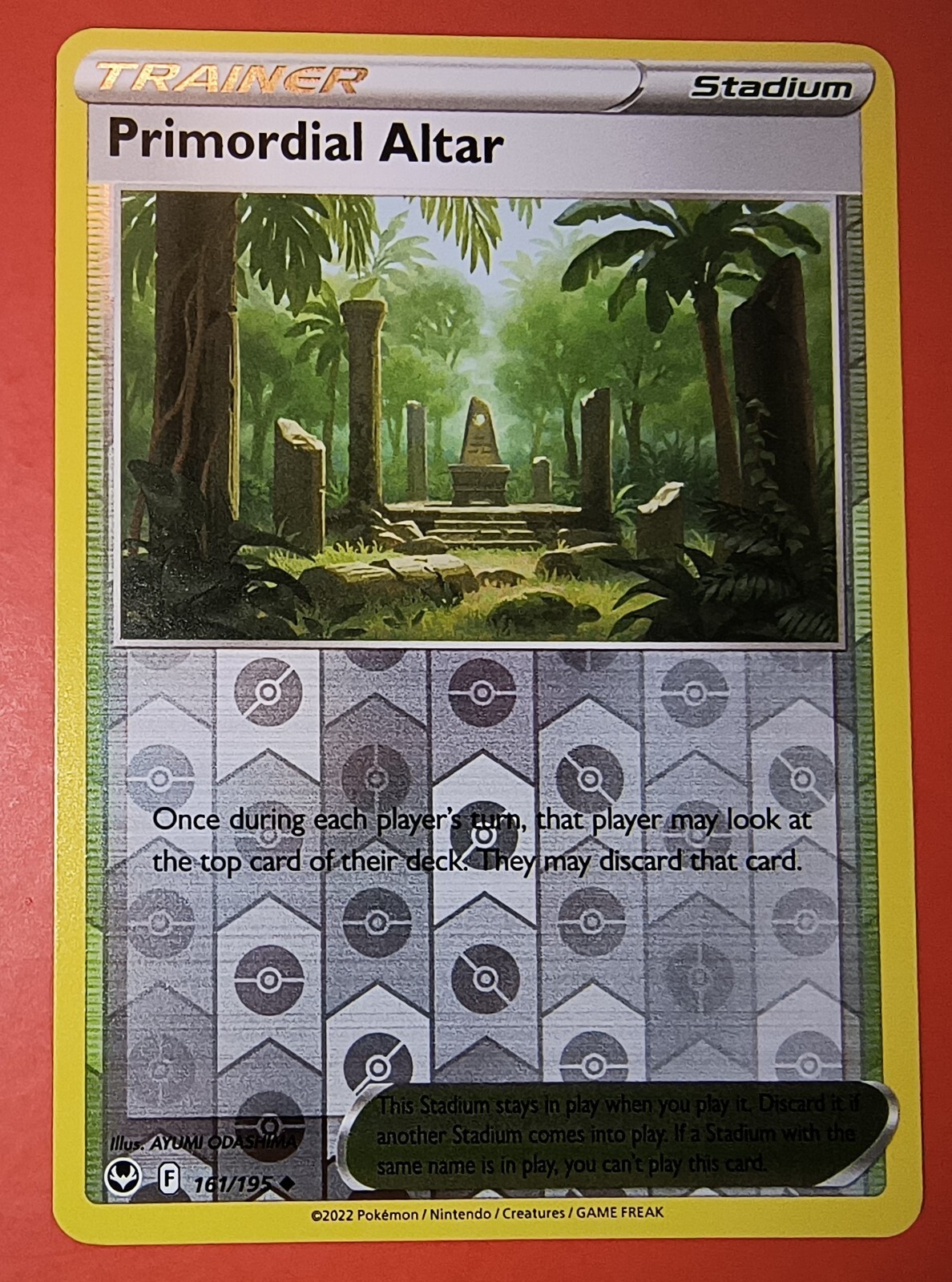 Primordial Altar 161/195 Reverse Holo Silver Tempest Trainer Pokemon ...