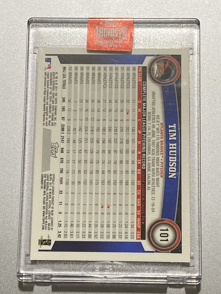 2023 Topps Archives Signature Series "2011 Topps Chrome" Tim Hudson ...