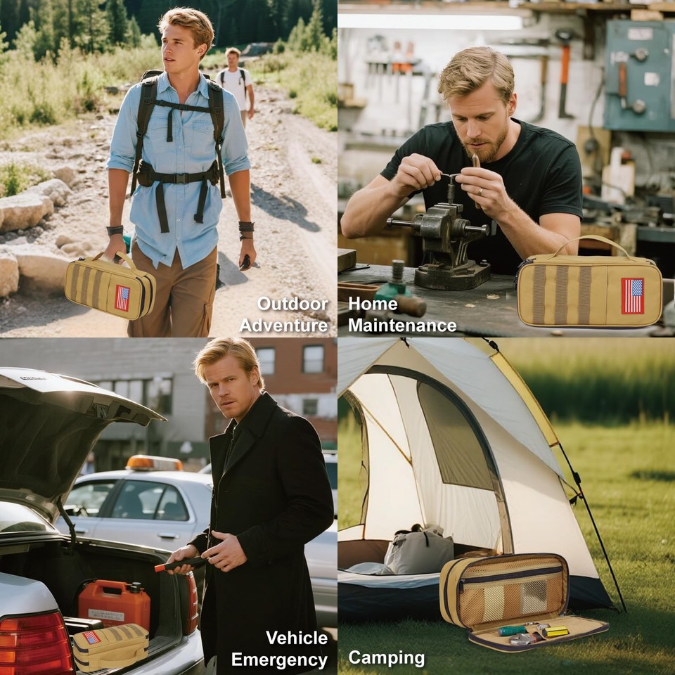 Tactical Tool Bag for Men,Wide Mouth Tool Pouch with Water-Resistant ...