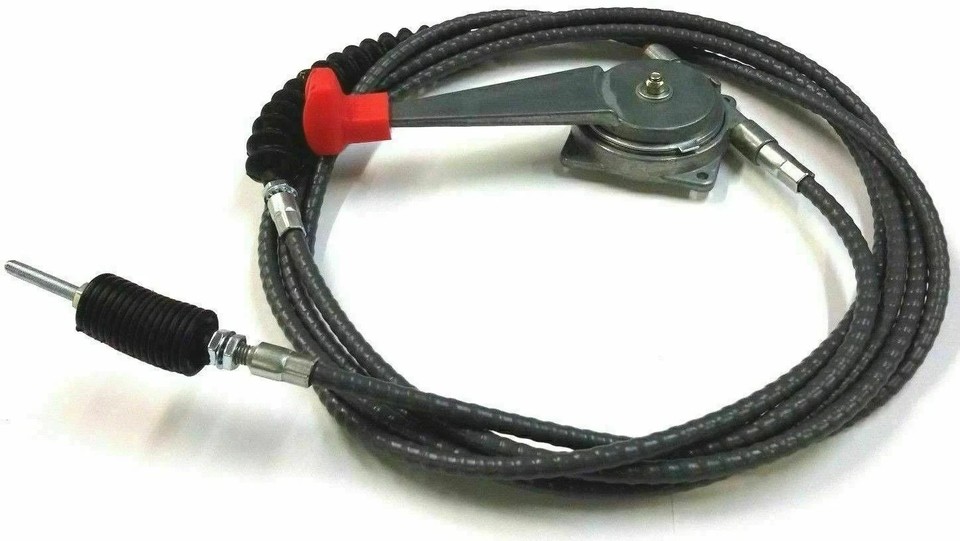 JCB Backhoe - Throttle Cable Assembly with Lever and Knob (Part No. 910 ...