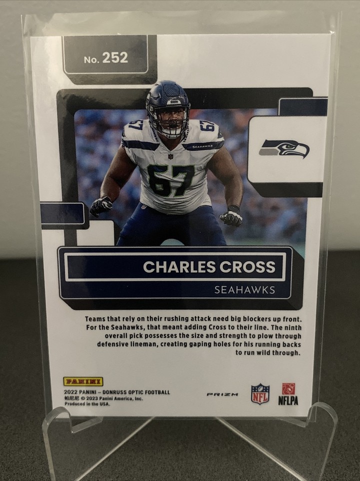 Charlie Cross 2022 Donruss Optic Red Hyper Prizm No. 252 Seattle ...