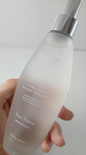 BBW Bath & Body Works Luxuries SHEER FREESIA Purely Silk Body Splash 4. ...