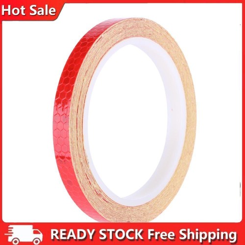 800cm Waterproof Fluorescent MTB Bicycle Reflective Stickers Decal(Red ...