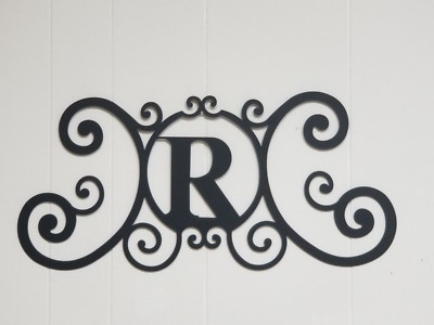 Iron Letter R Door Monogram Wall Decoration Plaque Metal Art Initial ...