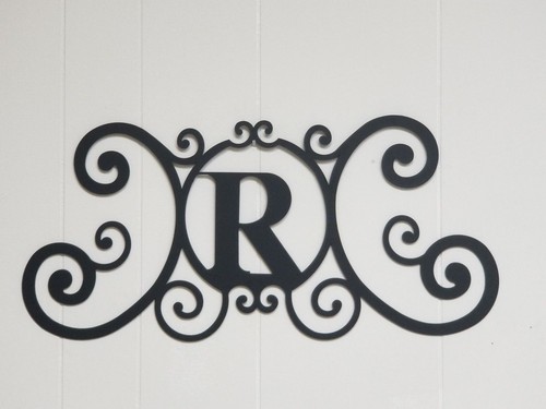 Iron Letter R Door Monogram Wall Decoration Plaque Metal Art Initial ...