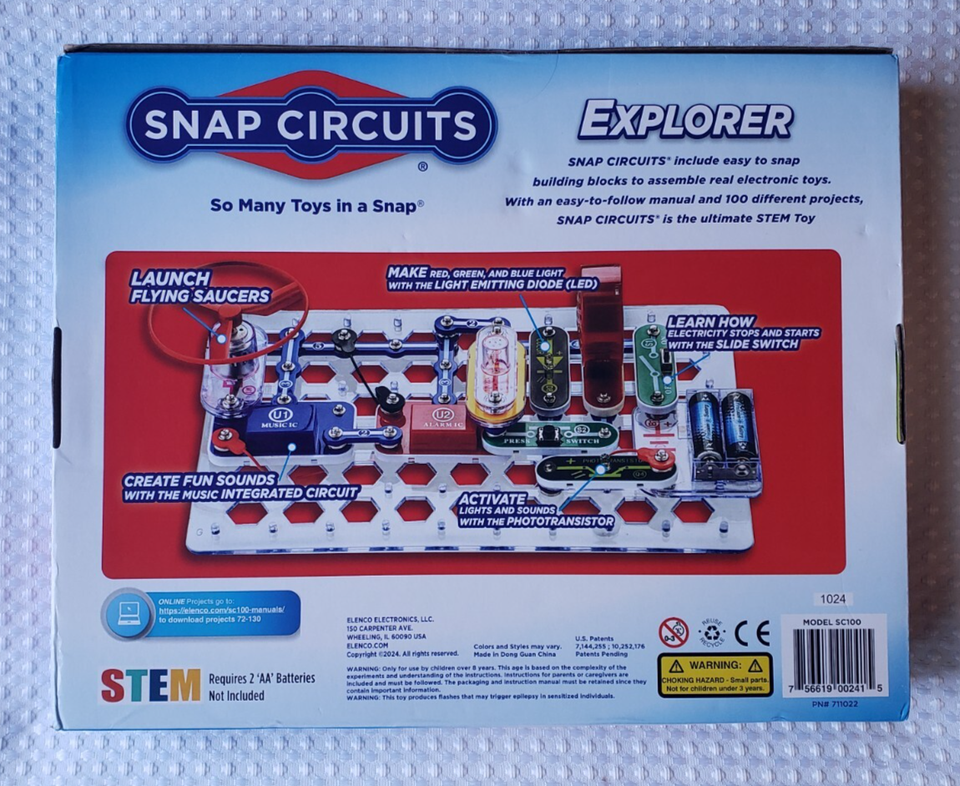 Snap Circuits Explorer 100 Projects Batteries Included | eBay