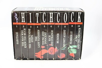 Vintage 1993 Alfred Hitchcock Collection 10 VHS VCR Tapes Madacy Music ...